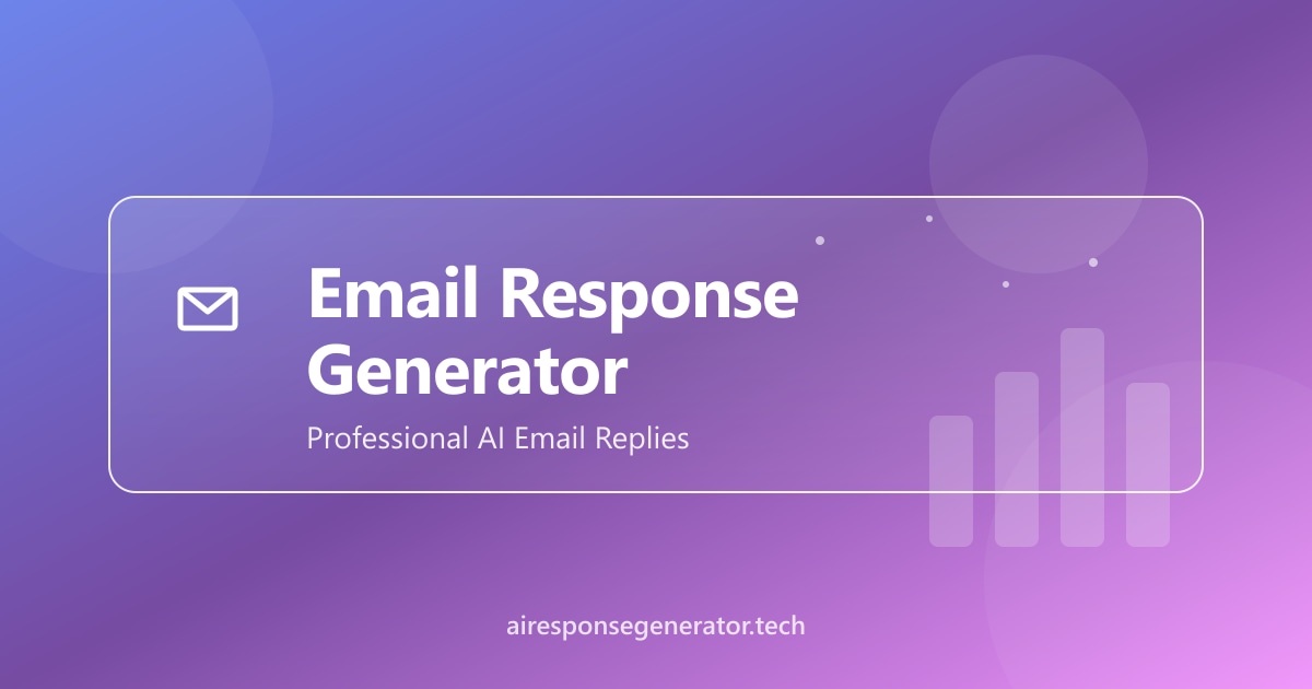 AI Email Response Generator - Professional Email Replies | Free Tool