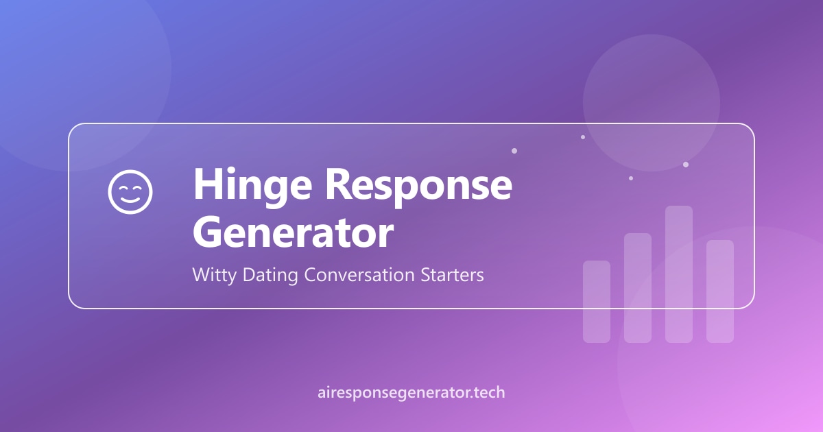 AI Hinge Response Generator - Thoughtful Replies | Free Tool